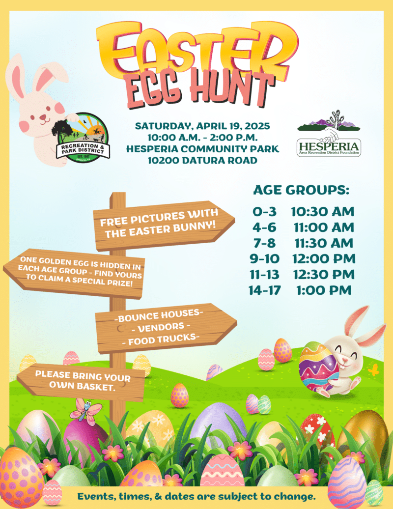 2025 Easter Egg Hunt - Hesperia Parks & Recreation