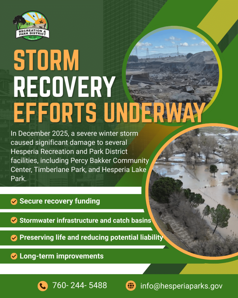 Community Update: Storm Recovery Efforts Underway - Hesperia Parks ...